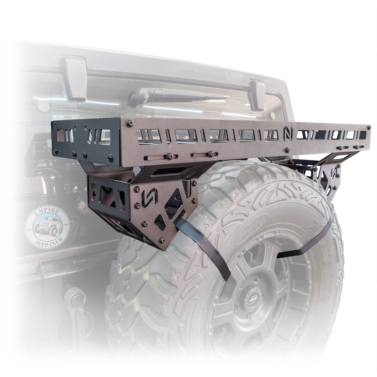 Universal Offroad Spare Tire Storage Rack - Offroad Ice Chest Carrier ...